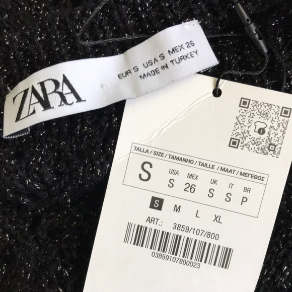 Zara | Tops | Zara Metallic Thread Knit Fringed Top S New | Poshmark